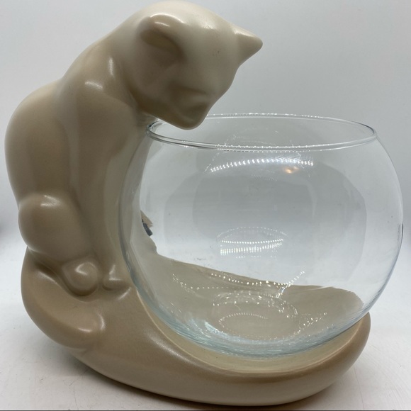 Haeger | Accents | Nwt Haeger Kitten Cat Watching Fishbowl 996 125 Year ...